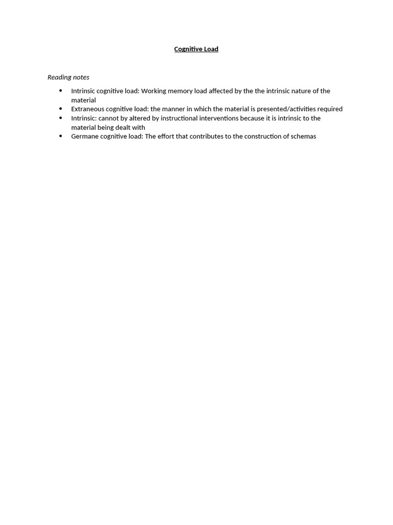 Cognitive Load | PDF