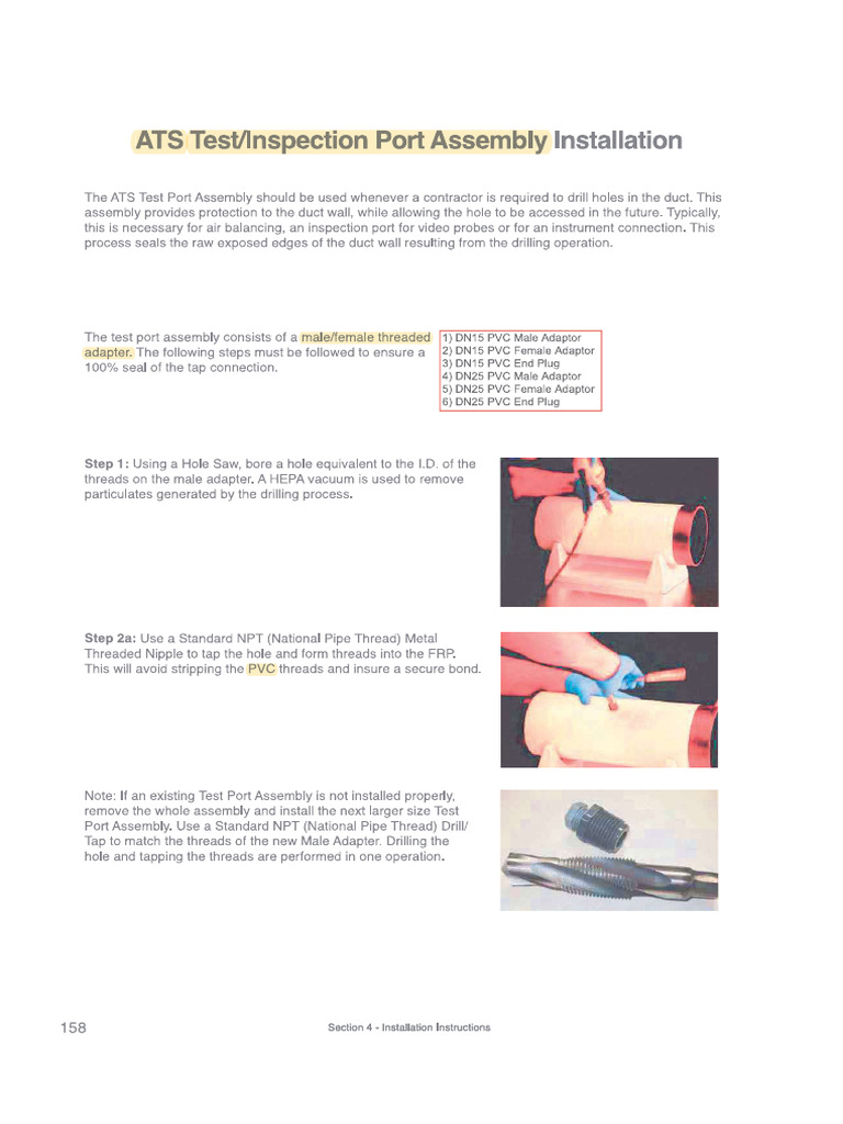 ATS Test or Inspection Port Assembly Installation | PDF