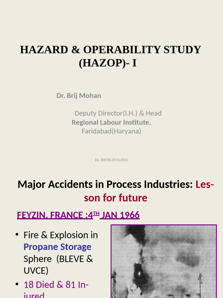 HAZOP Workshop Presentation 2017 | PDF | Pump | Valve