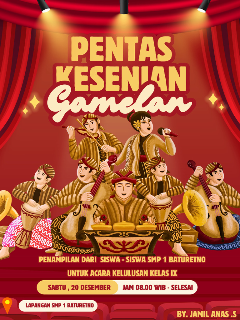 Merah Dan Kuning Ilustrasi Poster Pentas Kesenian Budaya - 20250411 ...