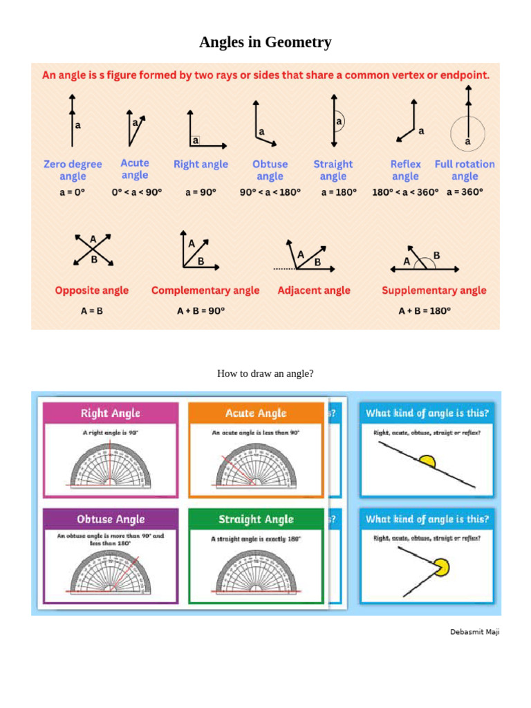 Angles in Geometry | PDF