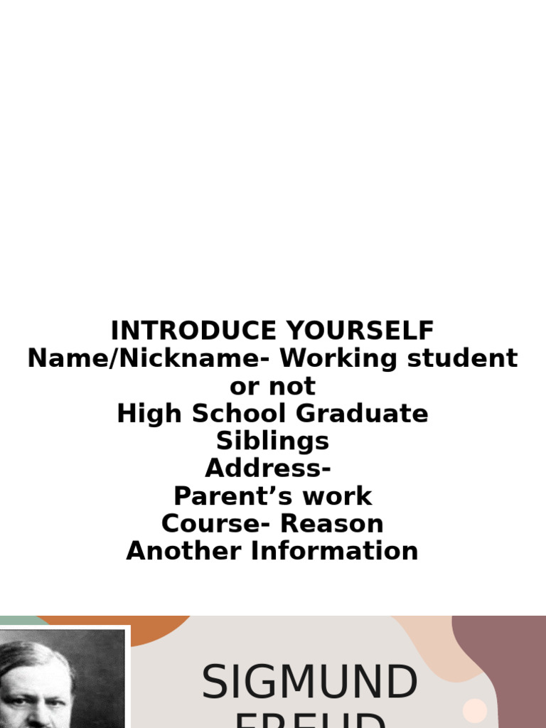 Sigmund Freud Concept of Self Lesson 3 | PDF | Sadomasochism ...