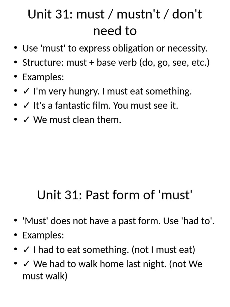 Grammar Modals Unit31 33 | PDF