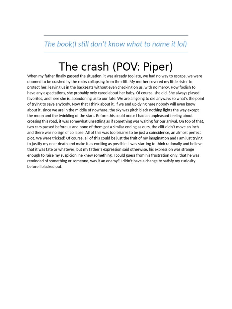 The Crash: A Dark Encounter | PDF