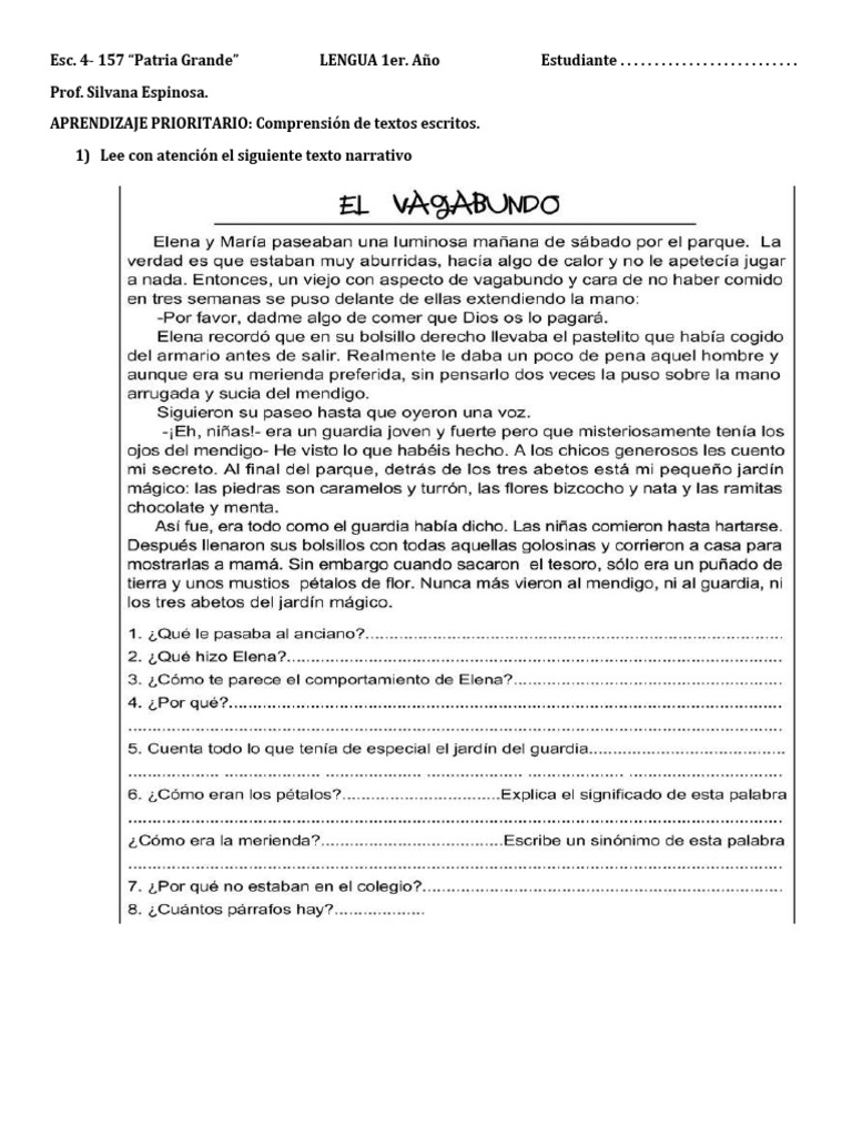 Lengua 1ero Comprensión AP_112836 (1) | PDF