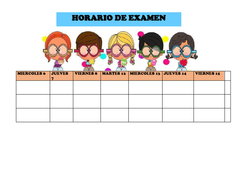Horario de Examen | PDF