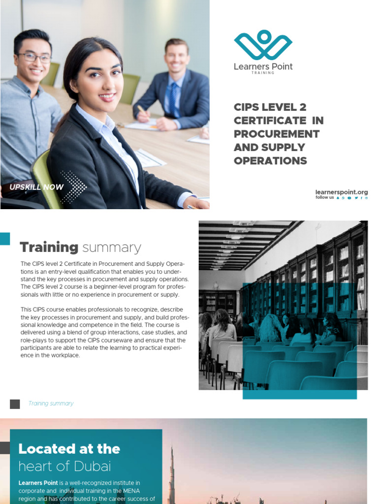 CIPS Level 2 Certificate in Procurement & Supply Operations (6) | PDF | Procurement | Supply Chain