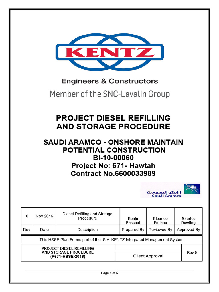 Diesel Refilling and Spill Response Guide | PDF | Oil Spill | Diesel Fuel