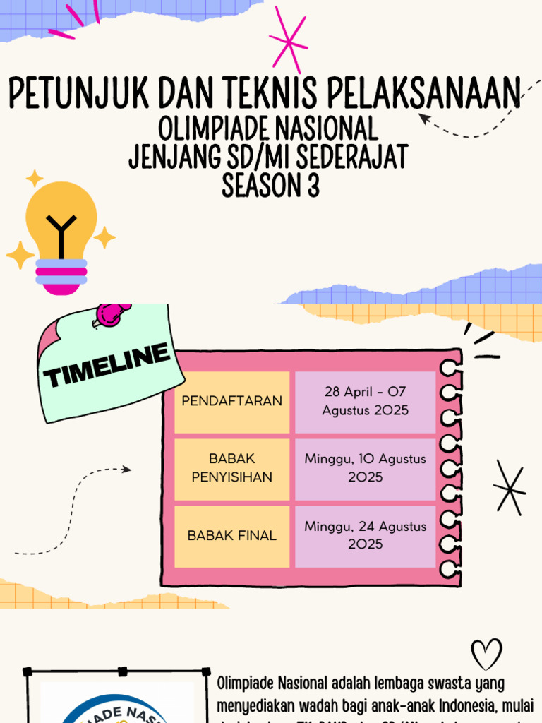 Juknis Olimpiade Nasional SD - Mi Season 3 | PDF
