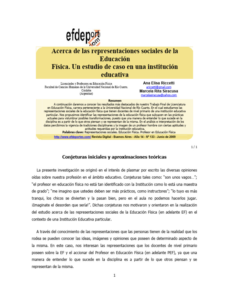 2-Ricetti-Siracusa RS PEF de Primaria | PDF | Enseñando | Caso de estudio