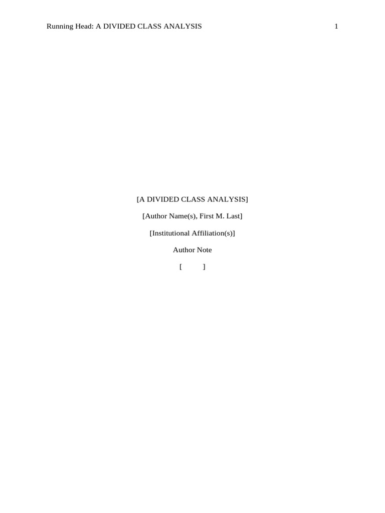 A Divided Class - Analysis | PDF | Experiment | Self Esteem