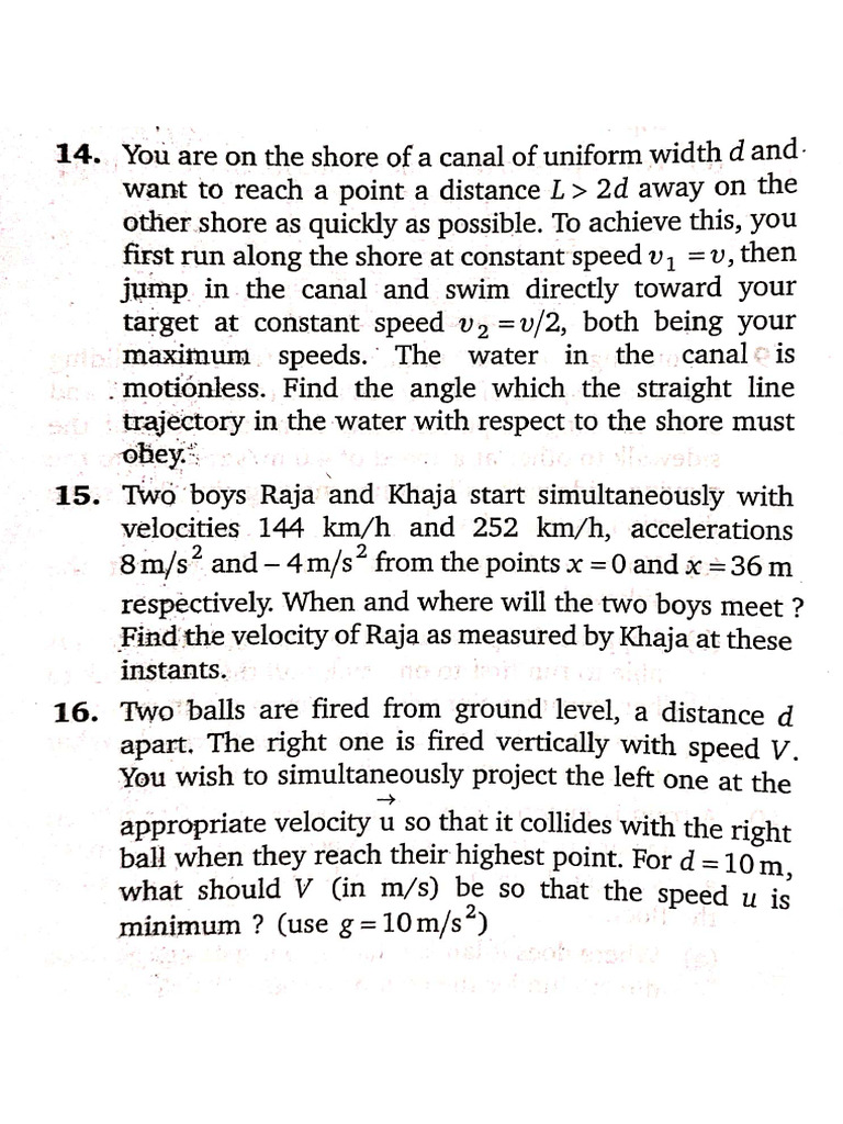 Advanced DPP On Relative Motion. | PDF
