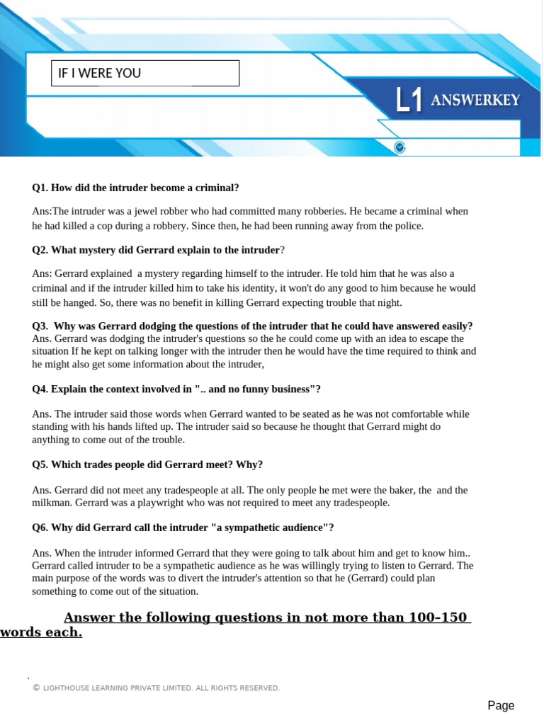 English - 9 - If I Were You - AK | PDF