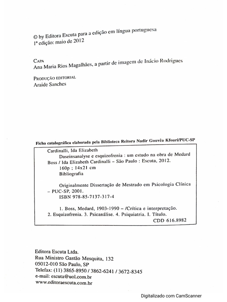 Daseinsanalyse e Esquizofrenia Cap 5 (1) | PDF