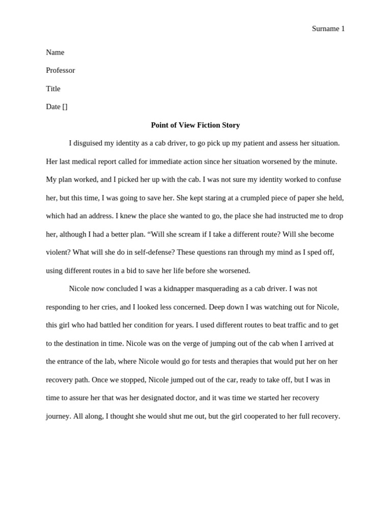 Order 38988 Point of View Fiction Story | PDF