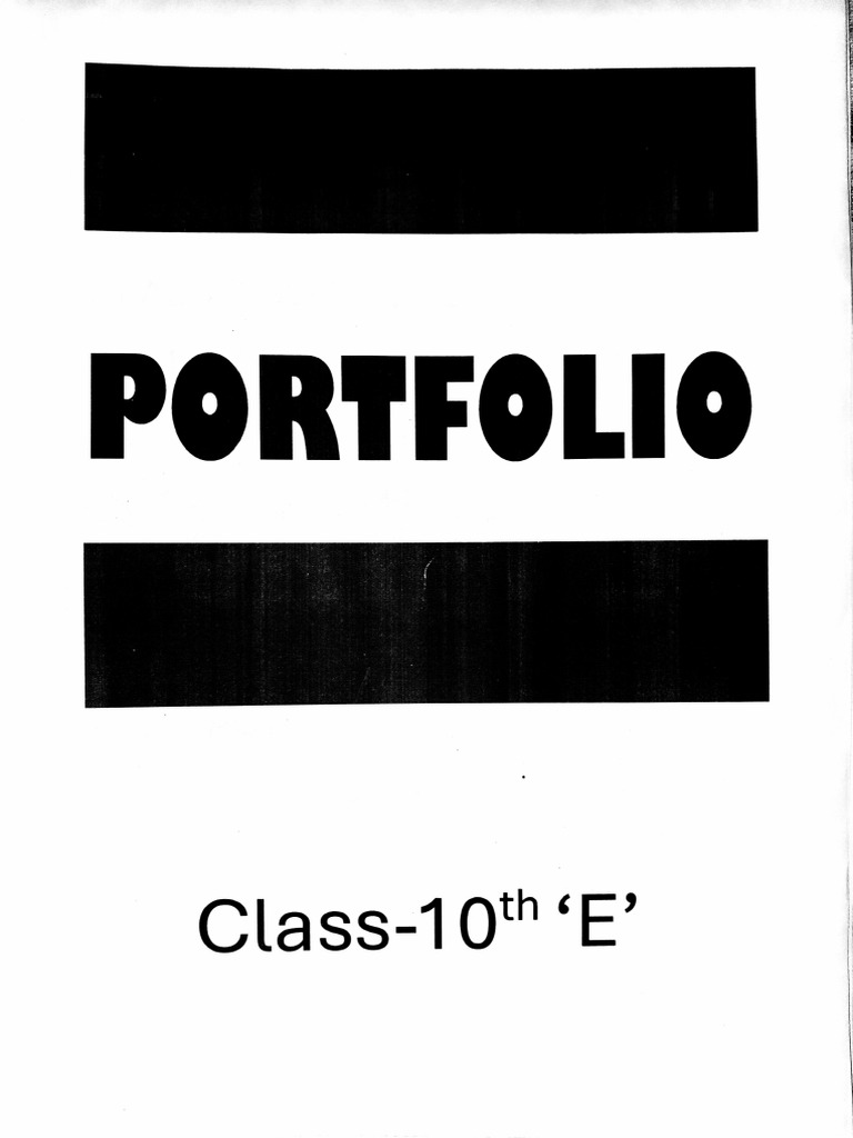 Portfolio 10th e SST | PDF