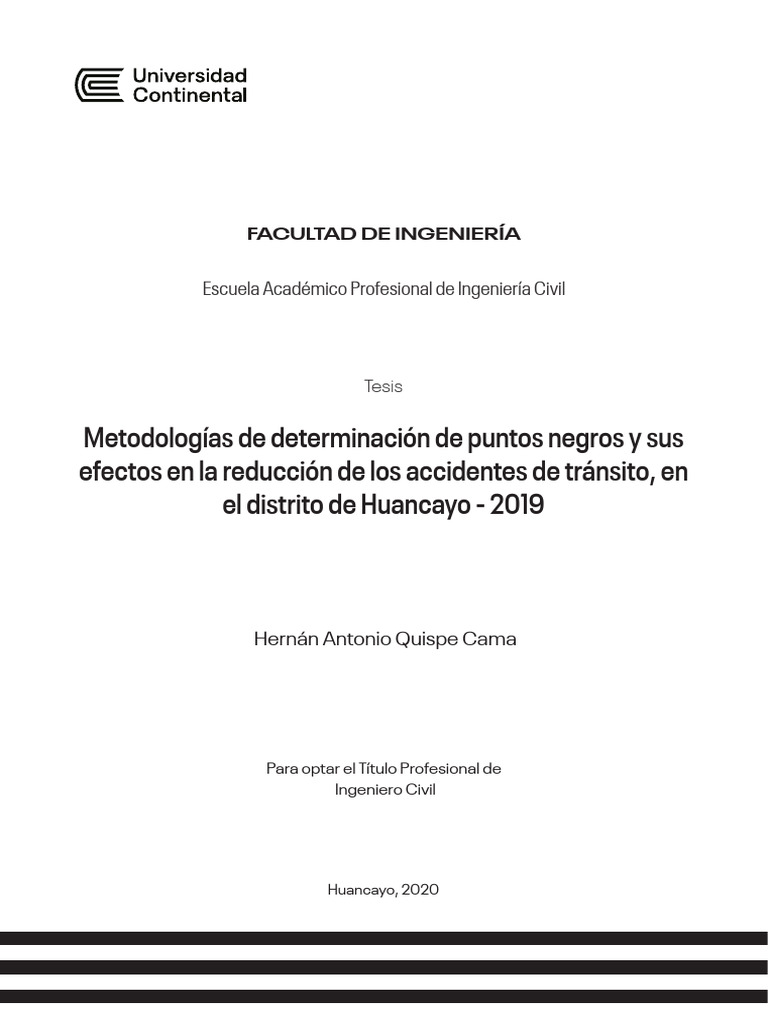IV FIN 105 TE Quispe Cama 2020 | PDF | Seguridad vial | Tráfico