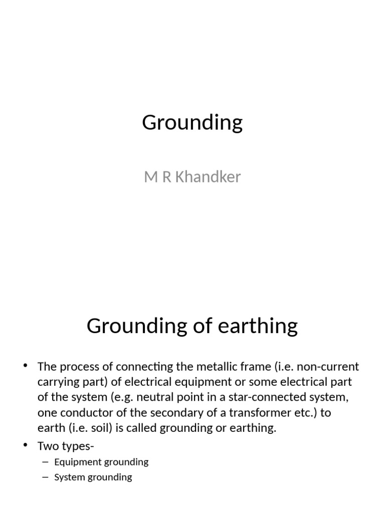 Grounding | PDF | Capacitor | Electrical Components
