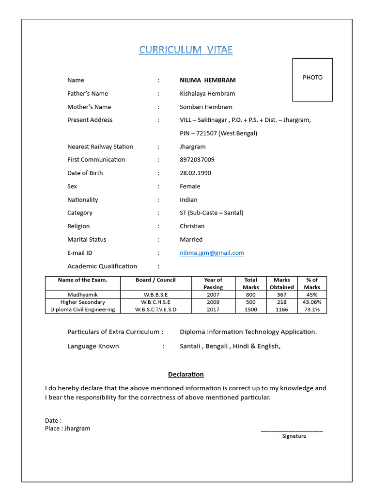 Nilima Curriculum Vitae (1) | PDF