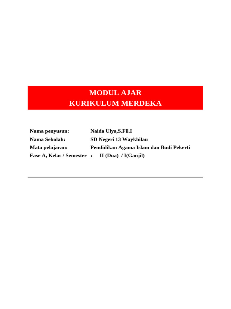 Modul Ajar BAB 1 (1) | PDF