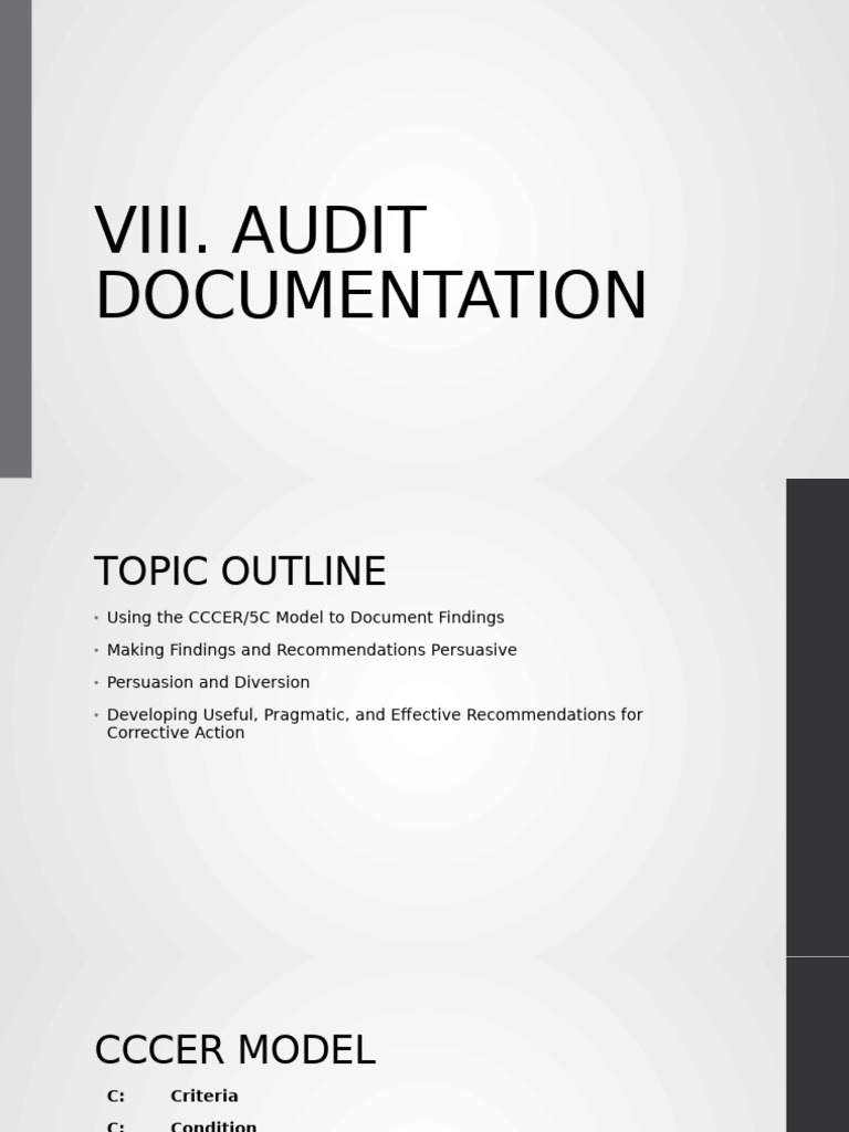 Audit Documentation - Documenting Issues | PDF | Audit | Internal Audit