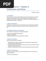 Class 8 Combustion and Flame Quiz | PDF