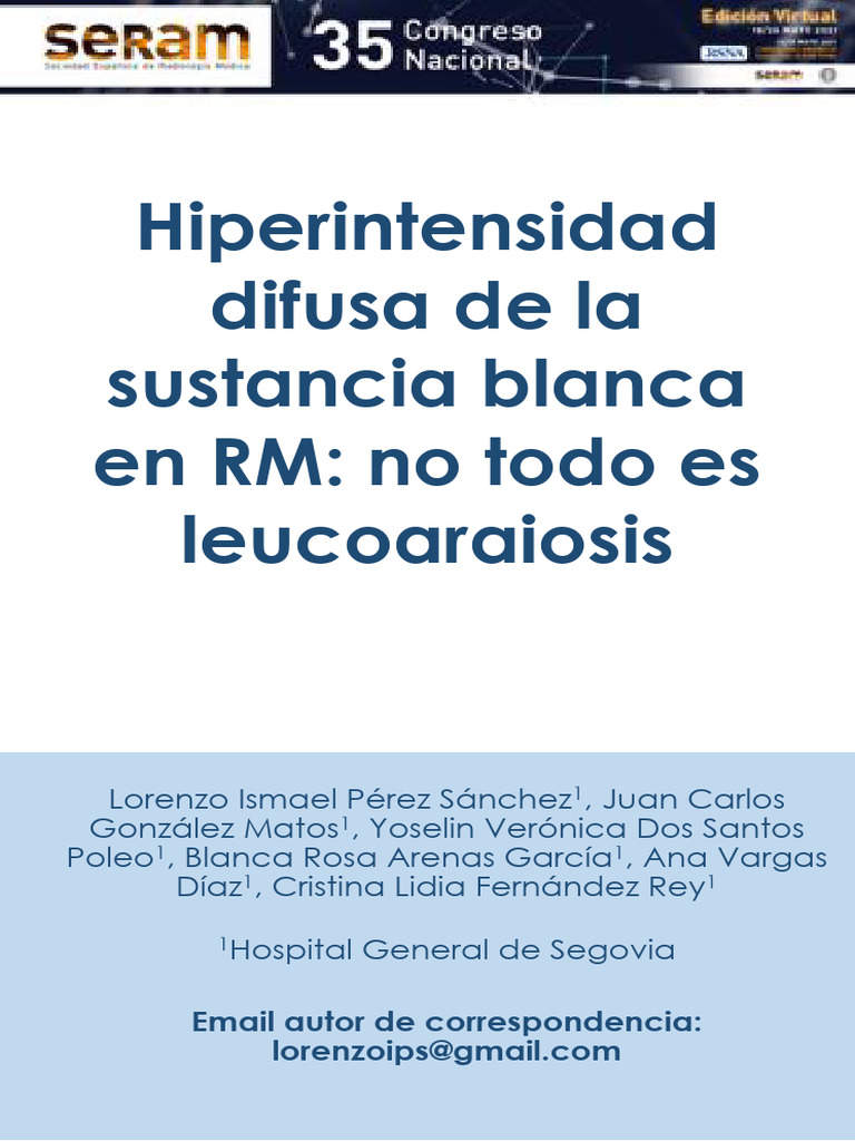 Imaganes RMN | PDF | Esclerosis múltiple | Enfermedades y trastornos humanos