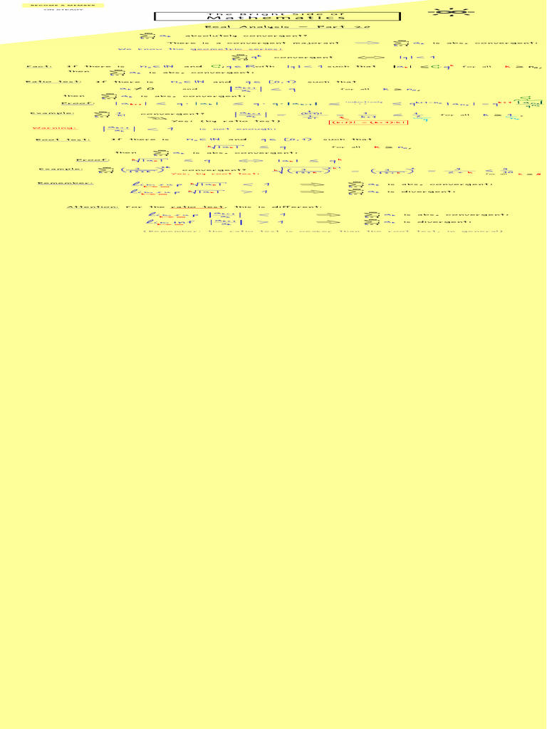 Absolute Convergence in Real Analysis | PDF