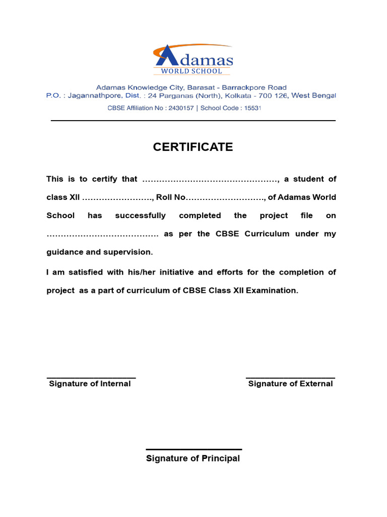 Certificate | PDF