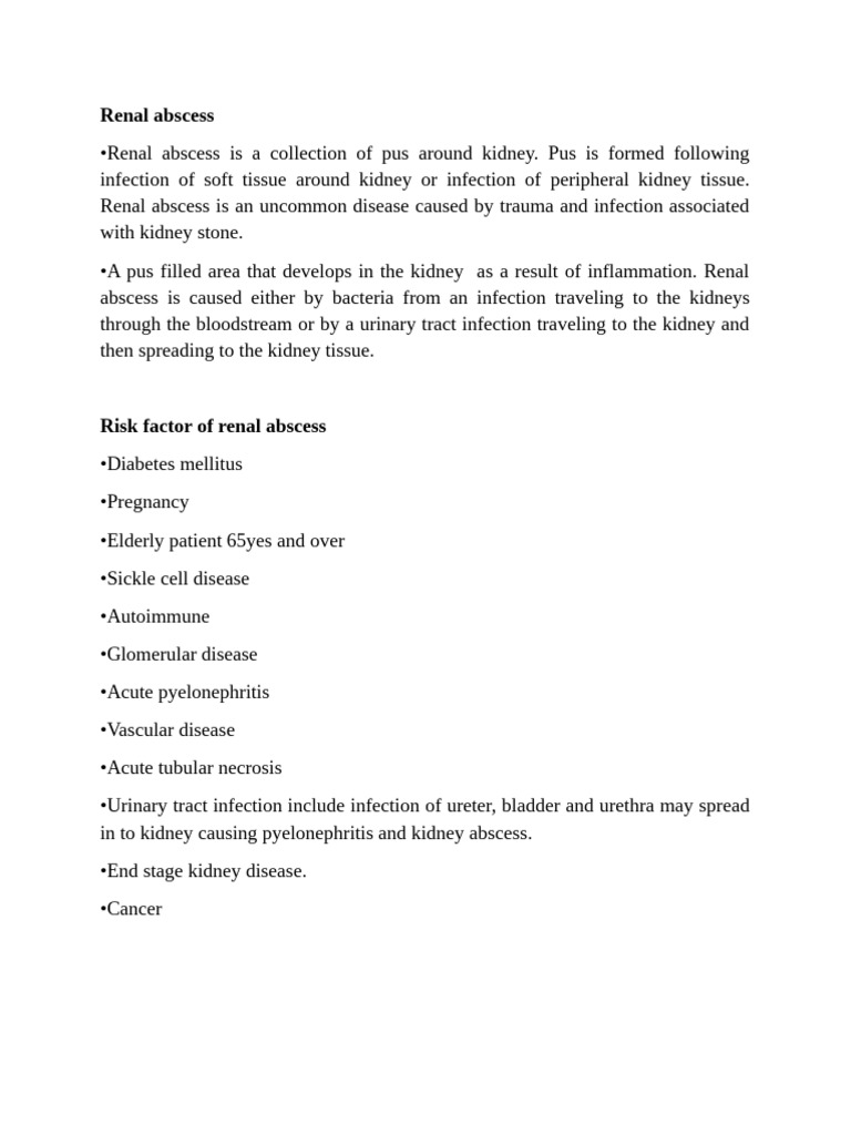 Renal abscess_93149e1d-9183-4f01-81a6-f3e387b05abc | PDF | Kidney ...