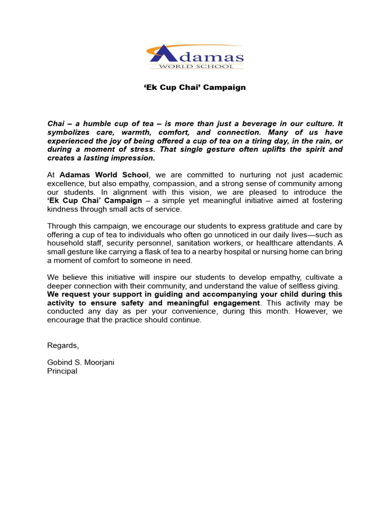 Chai Campaign | PDF