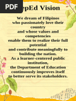 Vision-Mission-Core Values Deped | PDF | Cognition | Learning
