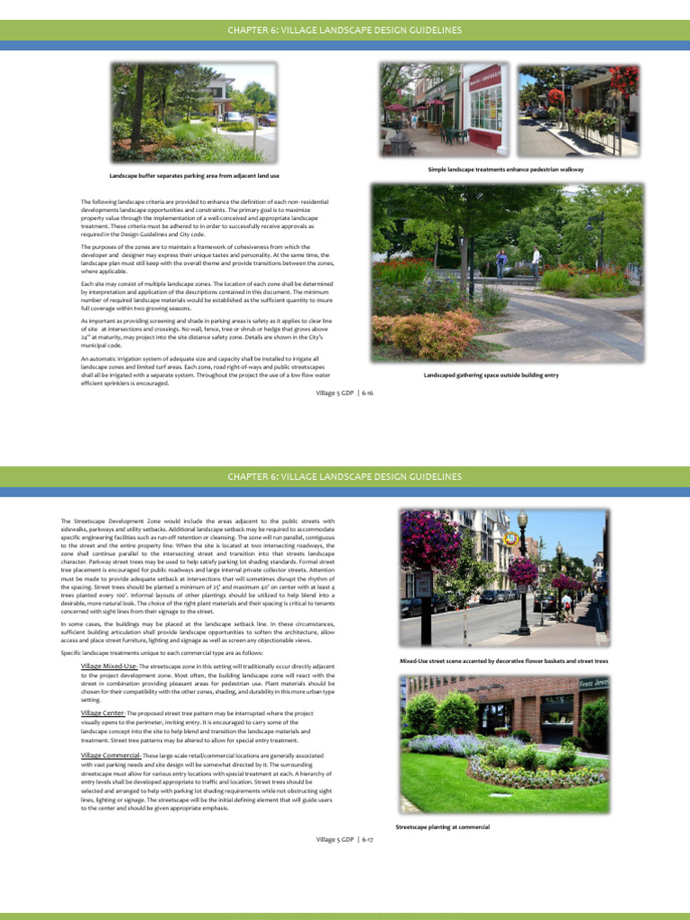 Village 5 General Development Plan Final Draft 7-13-17 Section 3 | PDF | Road Surface | Irrigation