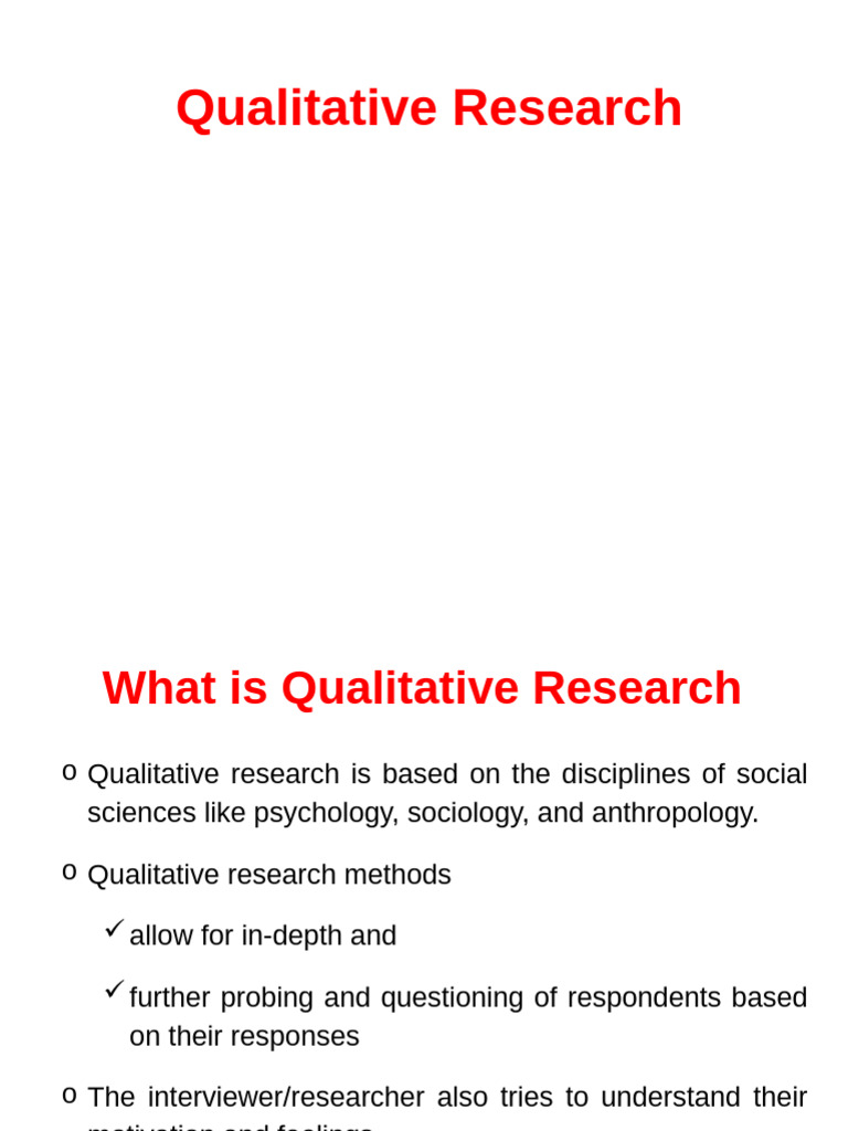 Understanding Qualitative Research Methods | PDF | Qualitative Research ...