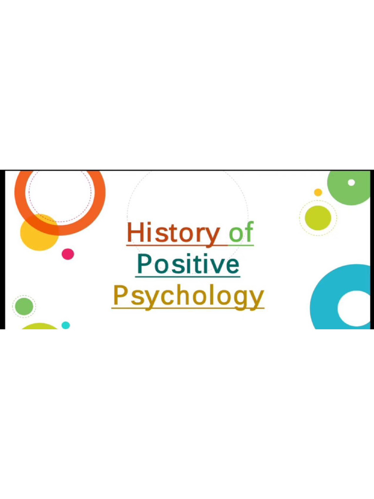 History of Positive Psychology | PDF