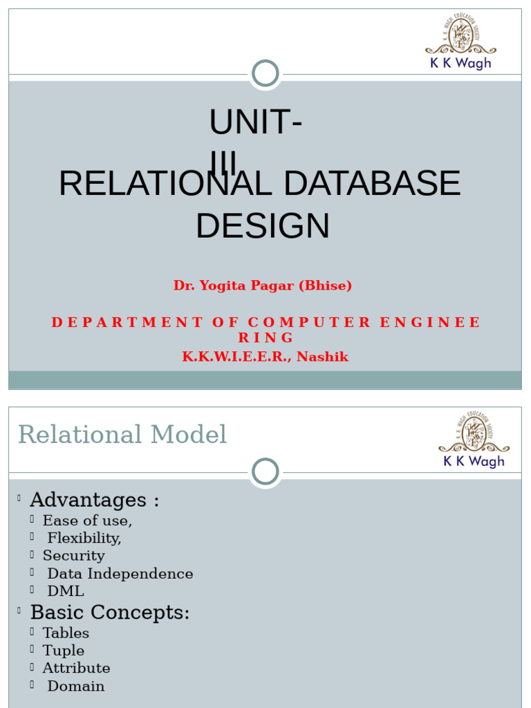 Relational Database Design Overview | PDF | Relational Database ...