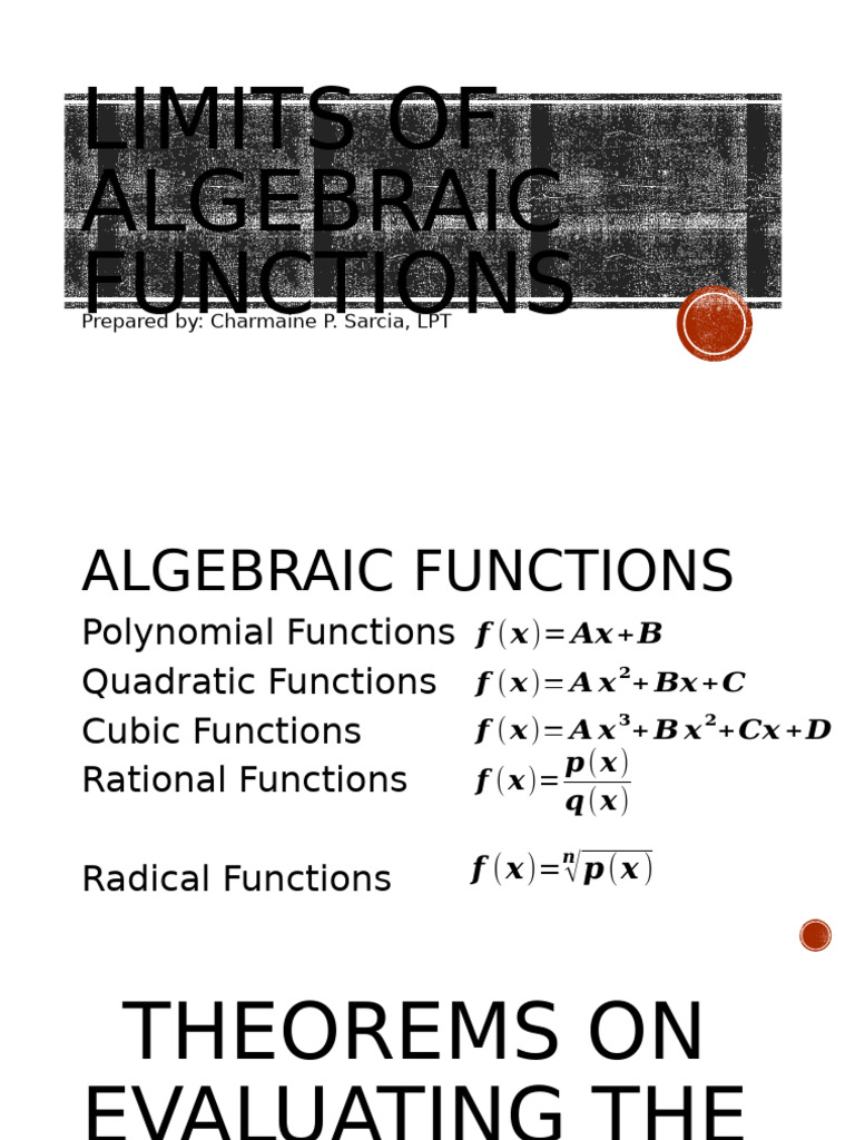 Lesson 3 Limits of Algebraic Functions | PDF | Polynomial | Numbers