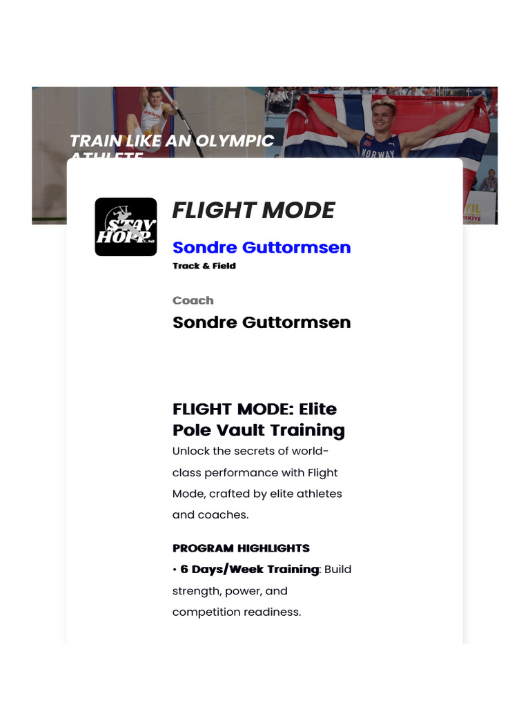 Olympic-Level Pole Vault Training Program | PDF | Track And Field ...