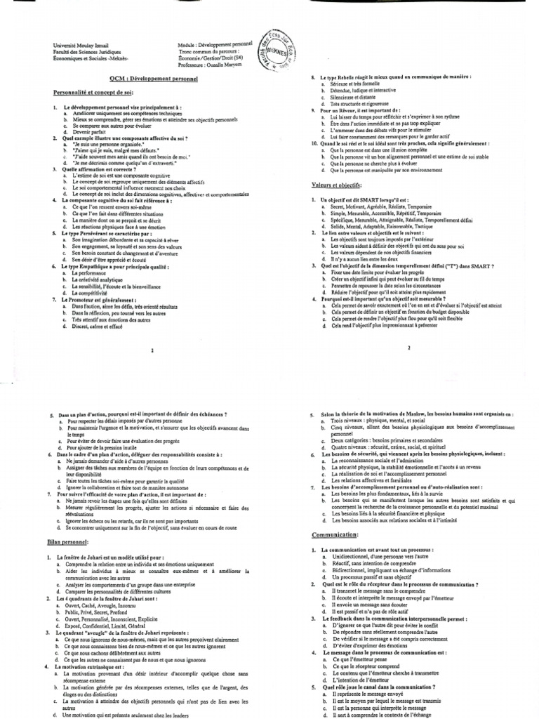 QCM Development Personnel | PDF