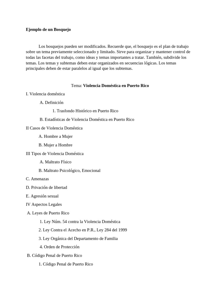 Ejemplo de Un Bosquejo (1) | PDF