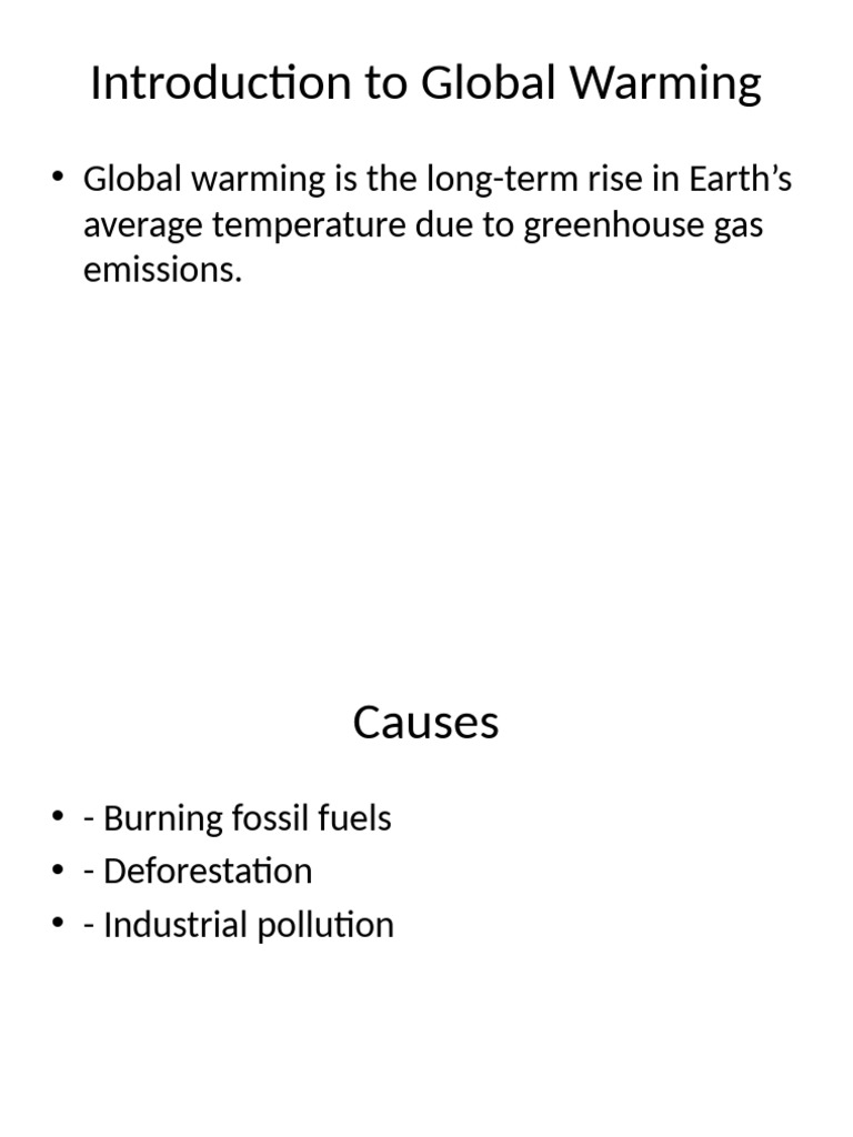 Global Warming Presentation | PDF