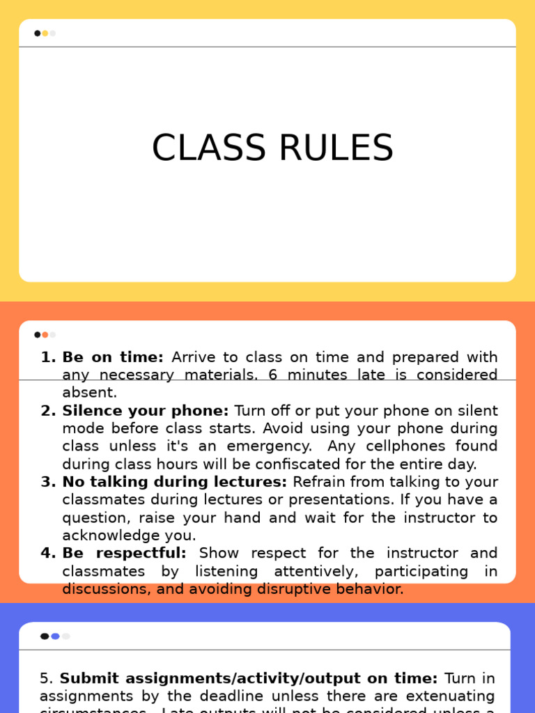 Class Rules | PDF