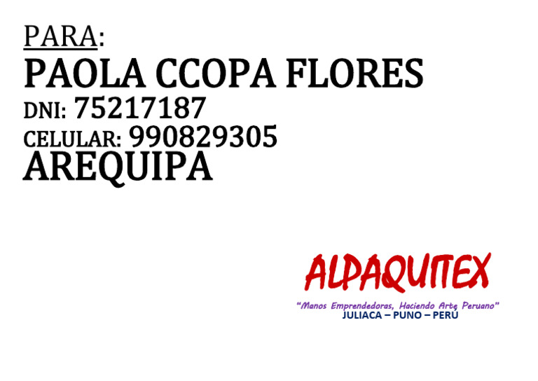 Rotulado Envios | PDF