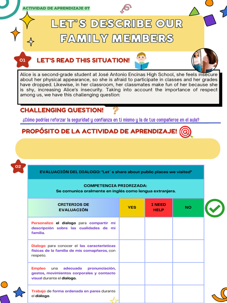 Describing Family Members in Second Grade | PDF