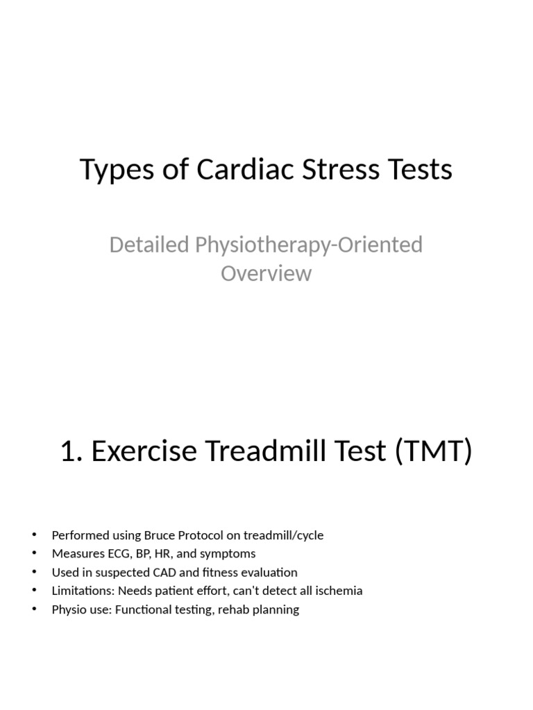 Cardiac Stress Test Types | PDF
