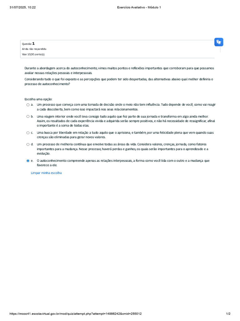 Exercício Avaliativo - Módulo 1 | PDF | Aprendizado