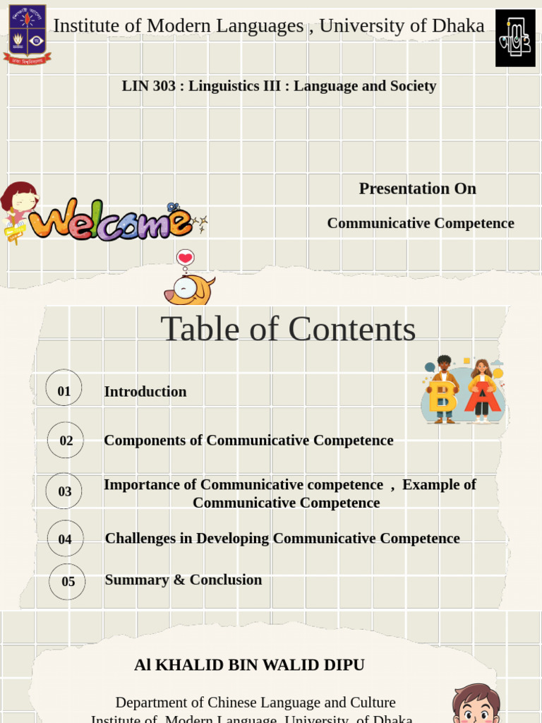 DIPU S - Communicative Competence | PDF | Communication | Linguistics