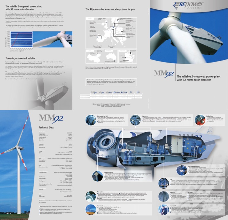 REPOWER MM92 Uk | PDF | Transmission (Mechanics) | Wind Power