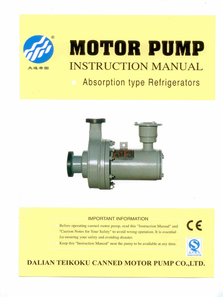 Shuangliang-039 Manual of Canned Pump | PDF