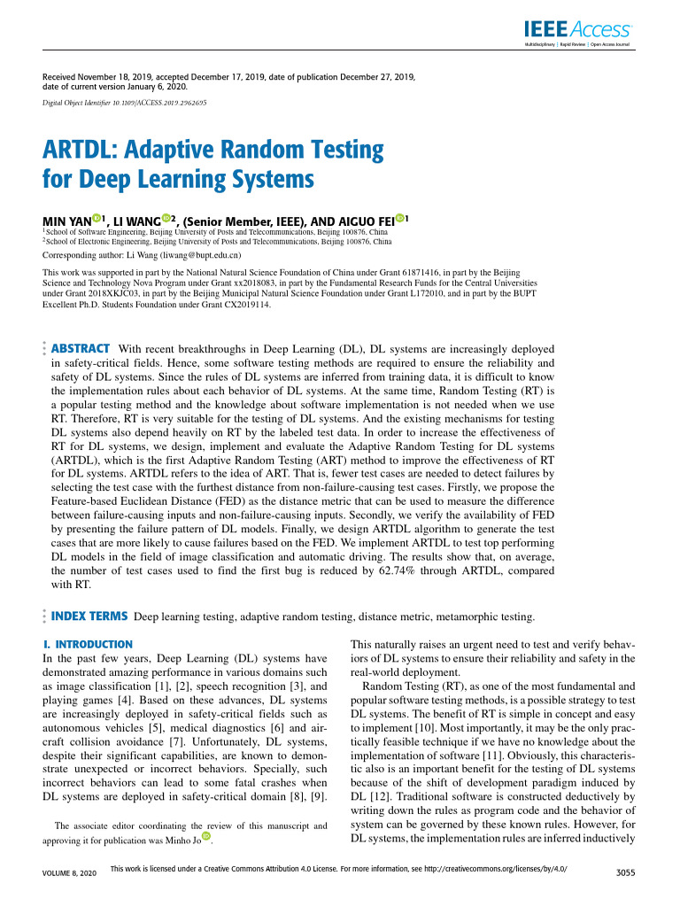 ARTDL Adaptive Random Testing For Deep Learning Systems | PDF | Deep ...